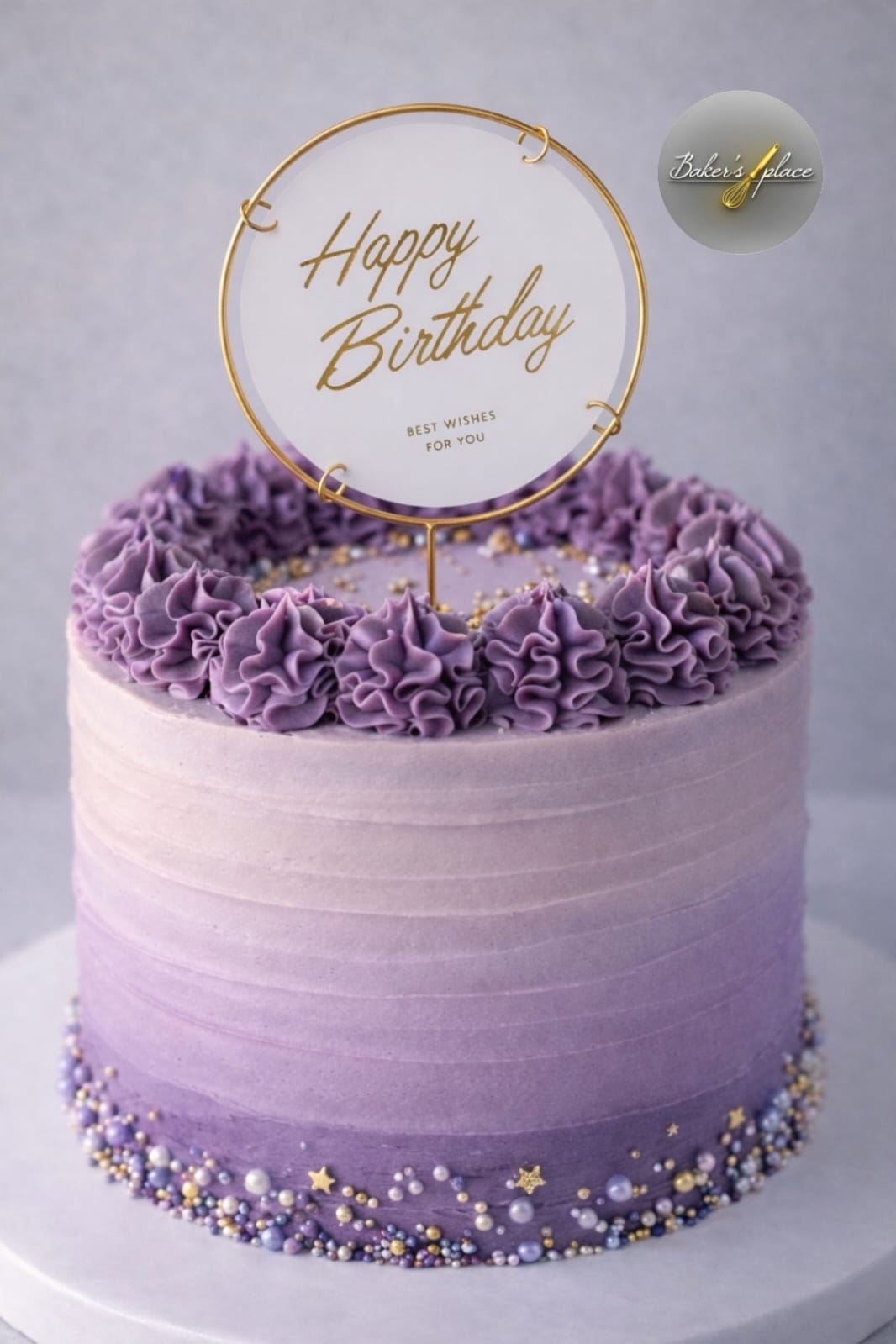 Metal Round Birthday Topper – bakersplacebd