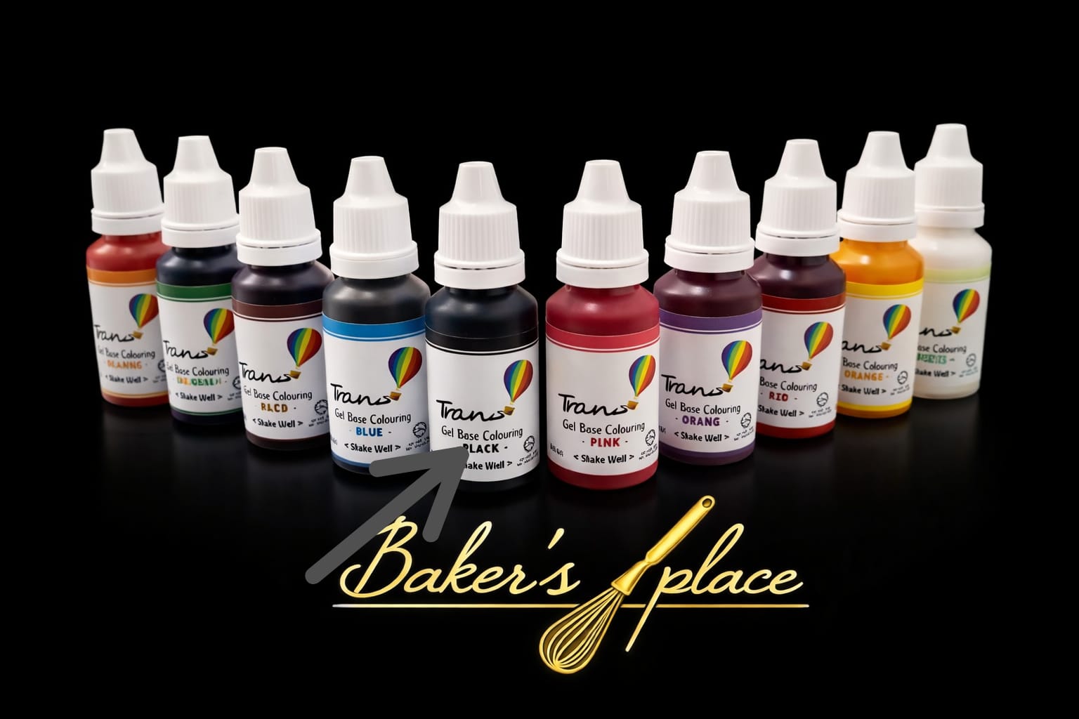 Trans Black Gel Base Food Colour – bakersplacebd